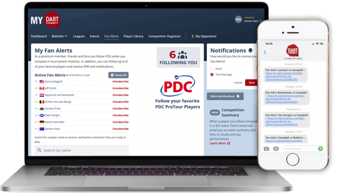 Fan Alerts – DartConnect